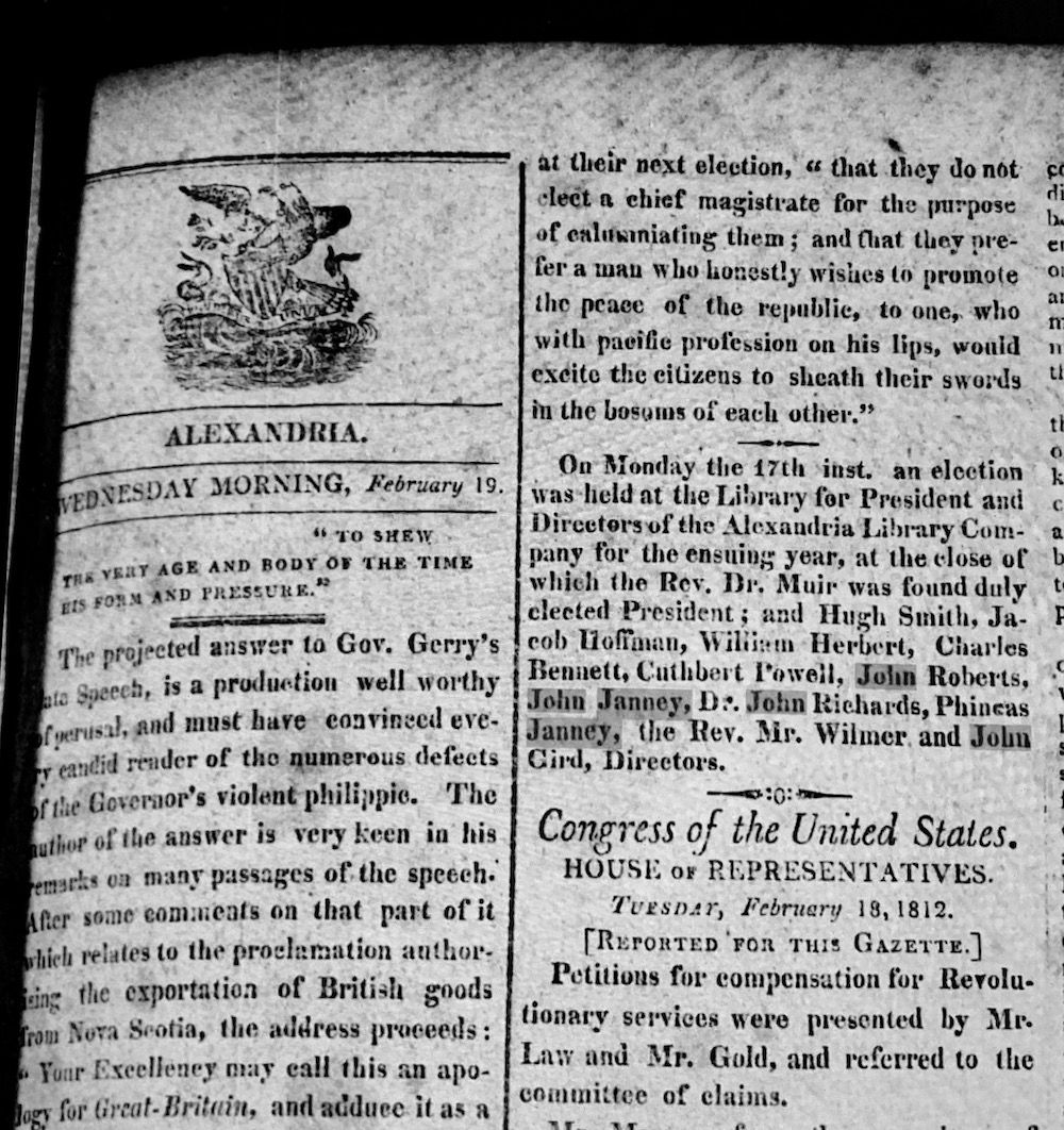 John J. Janney, father of Elizabeth Hopkins Janney – Nest of Abolitionists