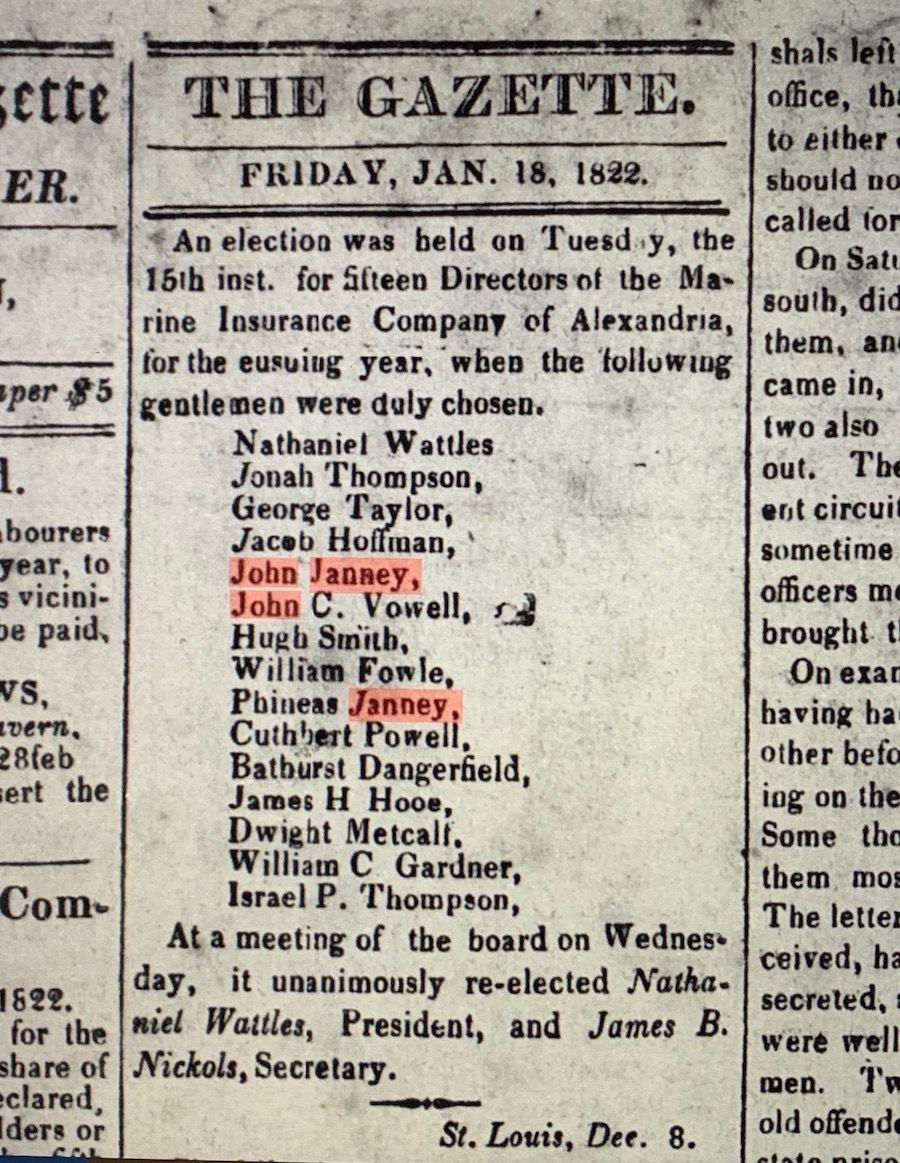 John J. Janney, father of Elizabeth Hopkins Janney – Nest of Abolitionists